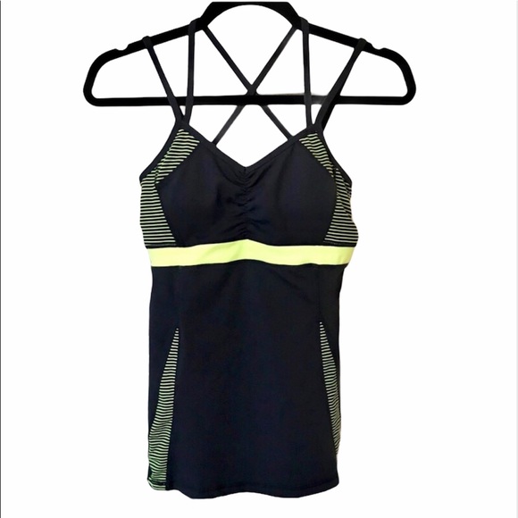 Kyodan | Tops | Nwt Kyodan Athletic Navy Neon Yellow Tank | Poshmark